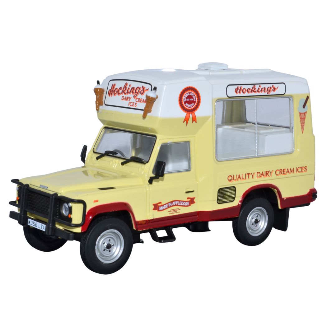 Hockings Land Rover Defender Ice Cream 1:43 Scale — Oxford Diecast