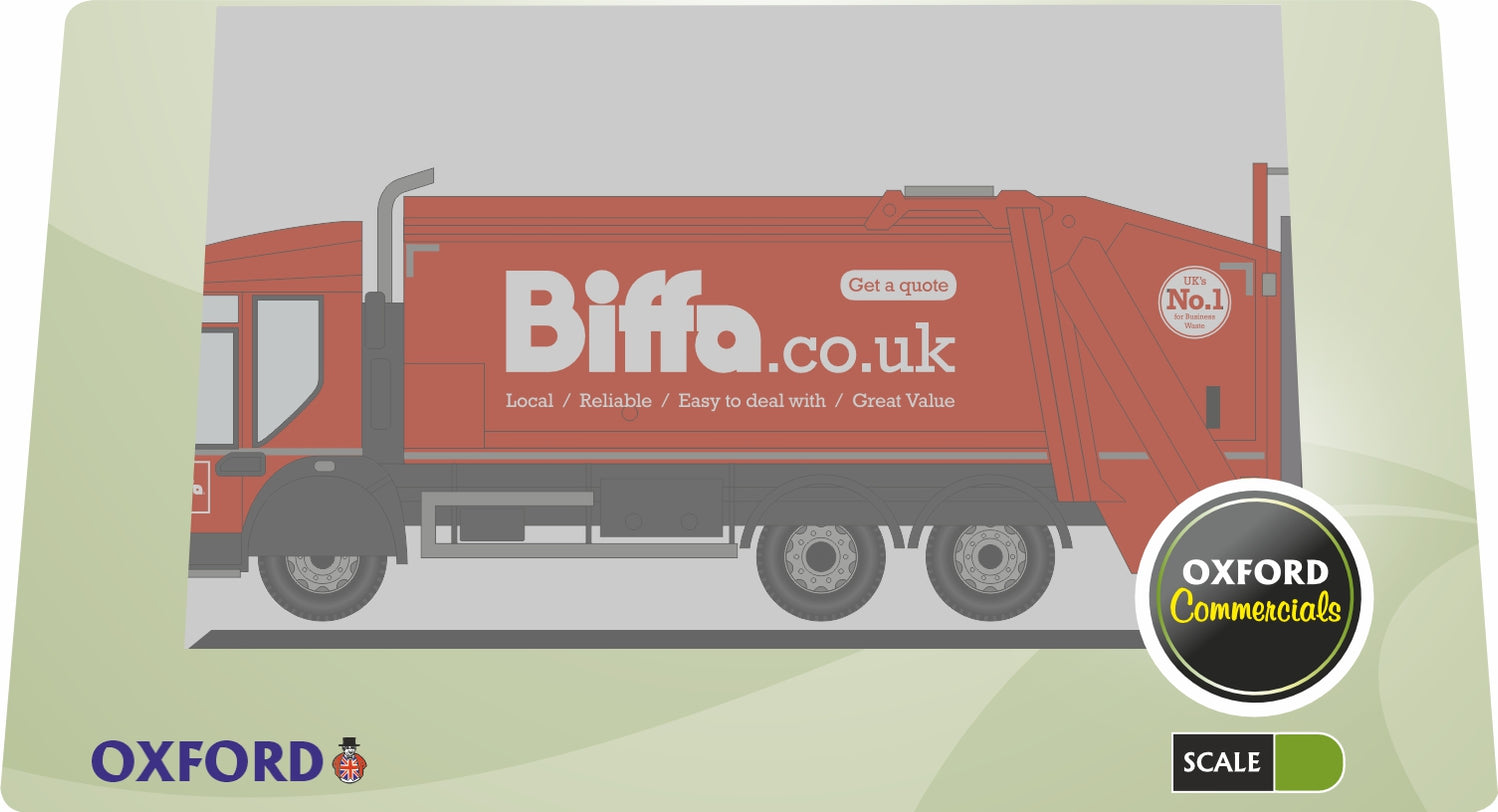 Oxford Diecast Biffa Dennis Eagle Olympus Refuse Truck