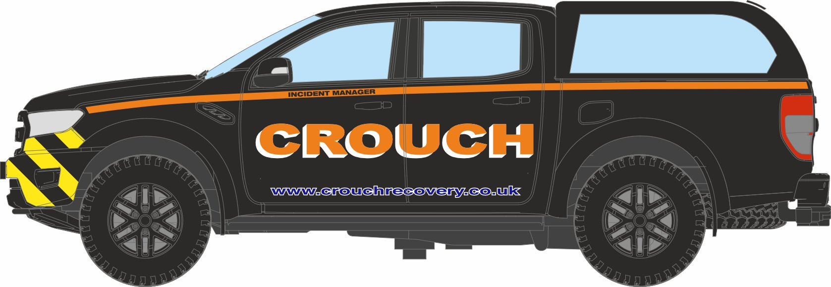 Ford Ranger Hard Back Crouch Recovery by Oxford Diecast 1:76 Scale