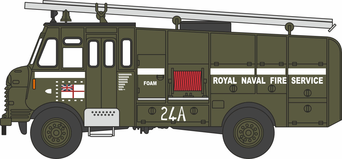 OXFORD DIECAST 1:76 Scale Green Goddess Royal Navy Fire Service/Firem ...