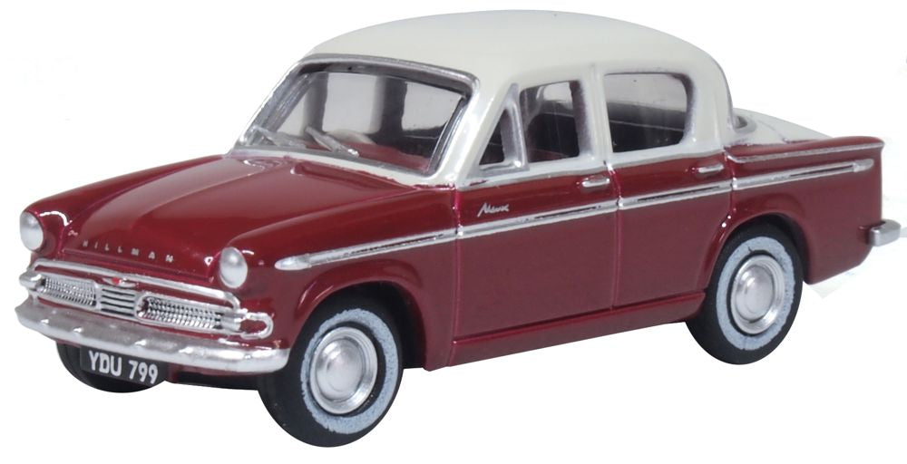OXFORD DIECAST 1:76 Scale Hillman Minx MkIIIA Pippin Red/Pearl Grey ...