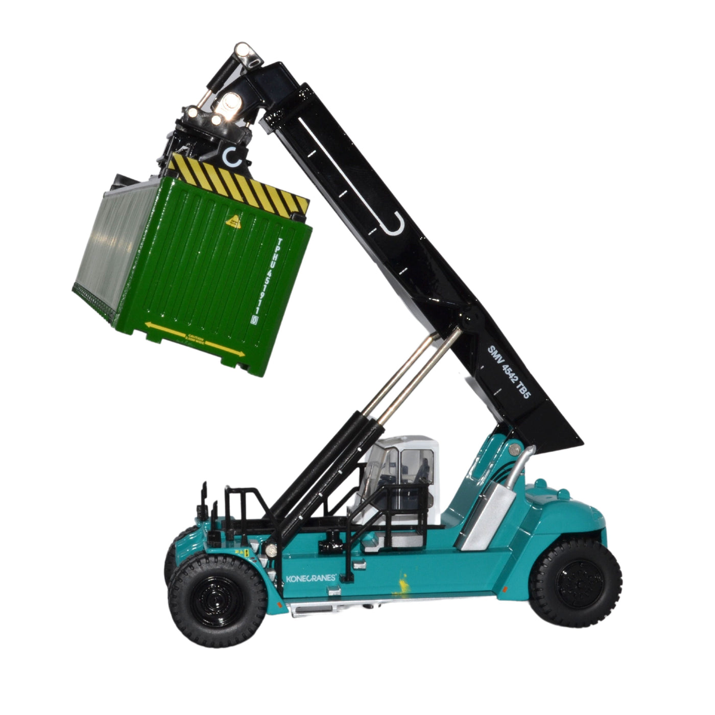 Konecranes Reach Stacker Blue with Container — Oxford Diecast