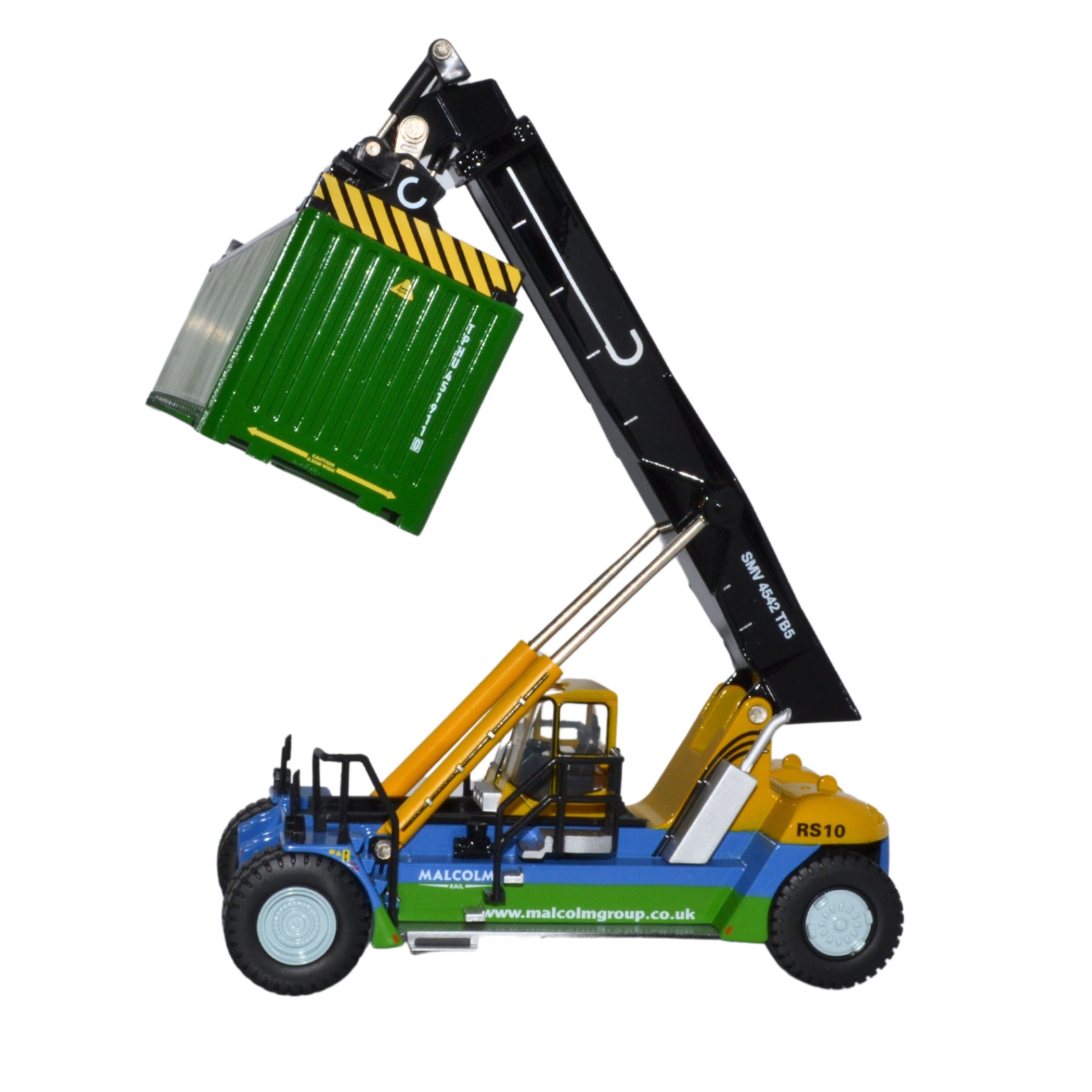 Konecranes Reach Stacker W H Malcolm with Container — Oxford Diecast