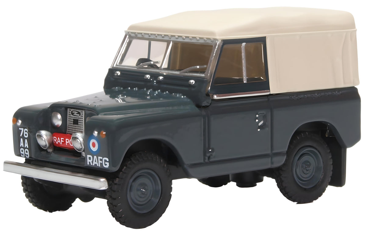 OXFORD DIECAST 1:76 Scale Land Rover Series II SWB Canvas RAF Police ...