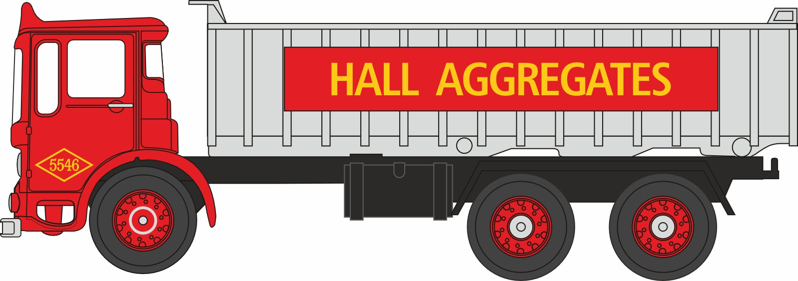 AEC Tipper Hall Aggregates by Oxford Diecast 1:76 Scale