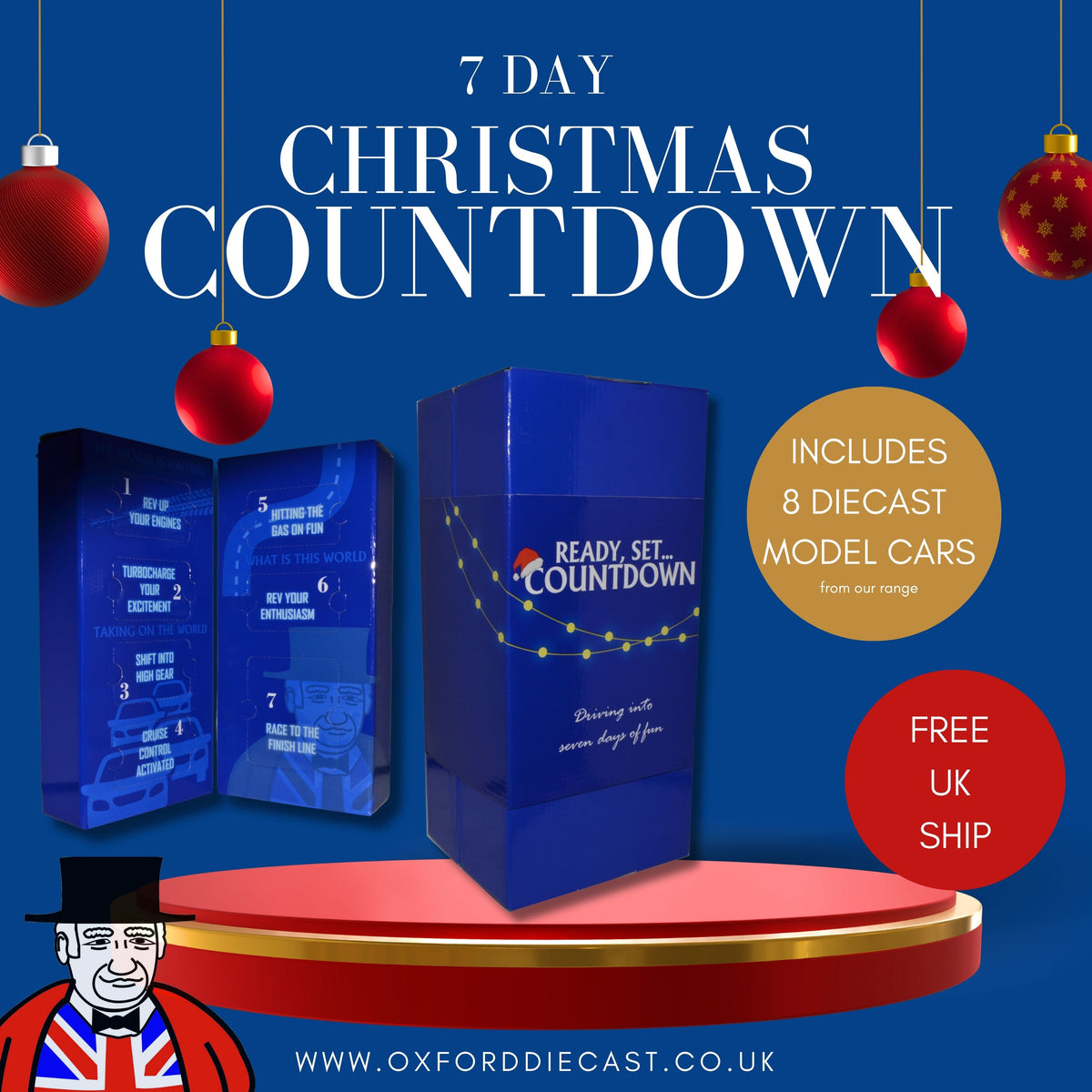 7 Day Christmas Countdown Box — Oxford Diecast