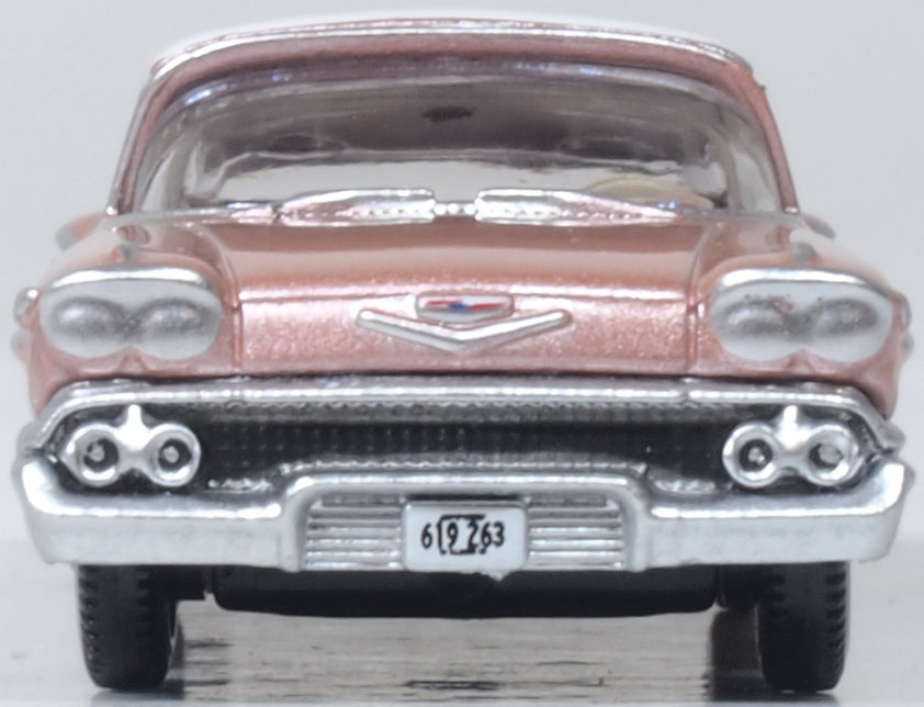 OXFORD DIECAST 1:87 Scale Chevrolet Impala Sport Coupe 1958 Cay Coral ...