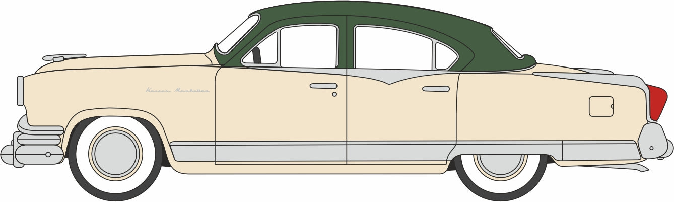 1953 Kaiser Manhattan Stardust Ivory/Jade Green by Oxford Diecast 1:87 ...