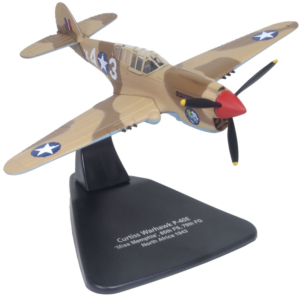 1943 Curtiss P40-F Warhawk X43 - Miss Memphis - N.Africa by Oxford ...