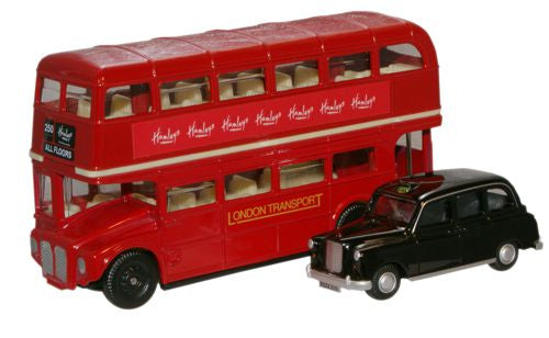HM004 Hamleys London Bus & Taxi Gift — Oxford Diecast
