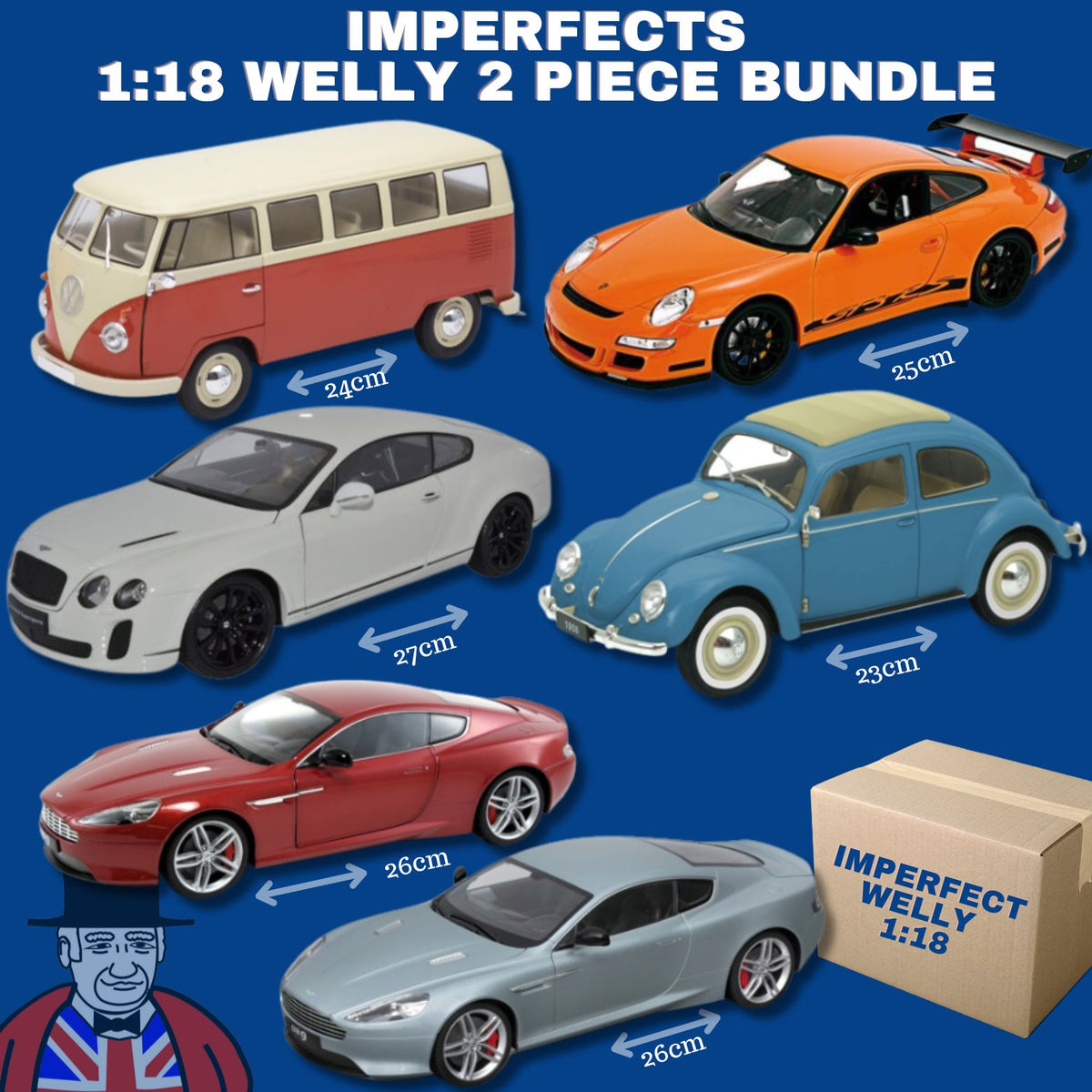 Imperfect 1:18 2 Piece Random Bundle Welly — Oxford Diecast