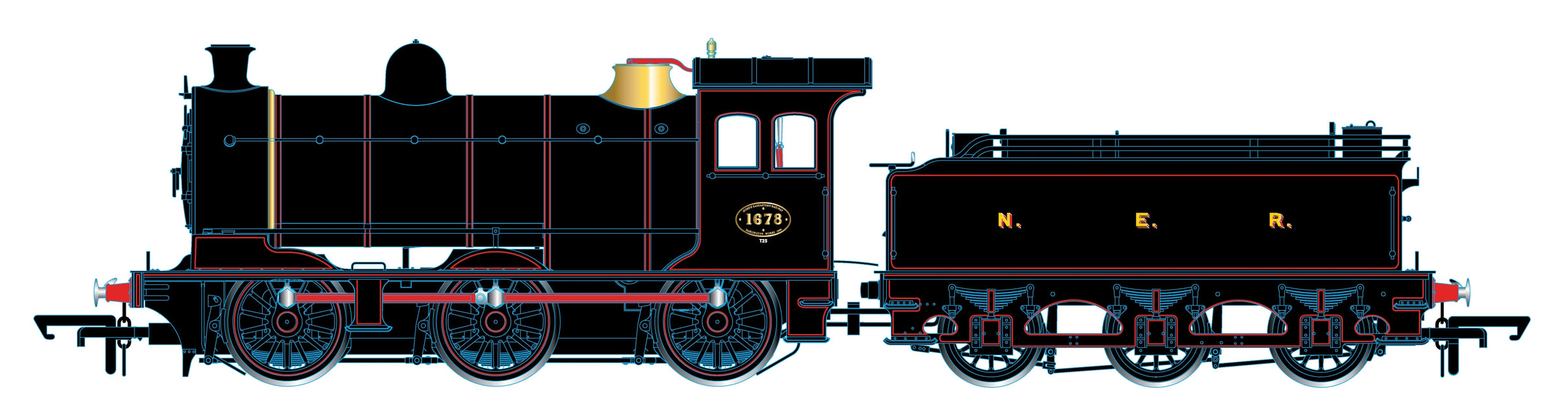 NER P2 (lined black) 1678 0-6-0 Class J26 — Oxford Diecast