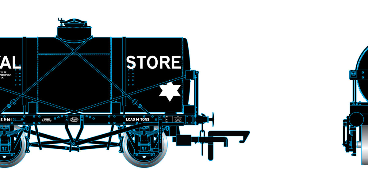 OR76TK2009 12T Tank Wagon - Naval Store Department No.87 by Oxford Rail ...