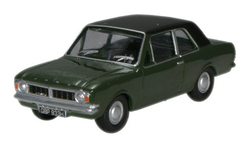 Oxford Diecast Ford Cortina MkII Aquatic Jade - 1:76 Scale