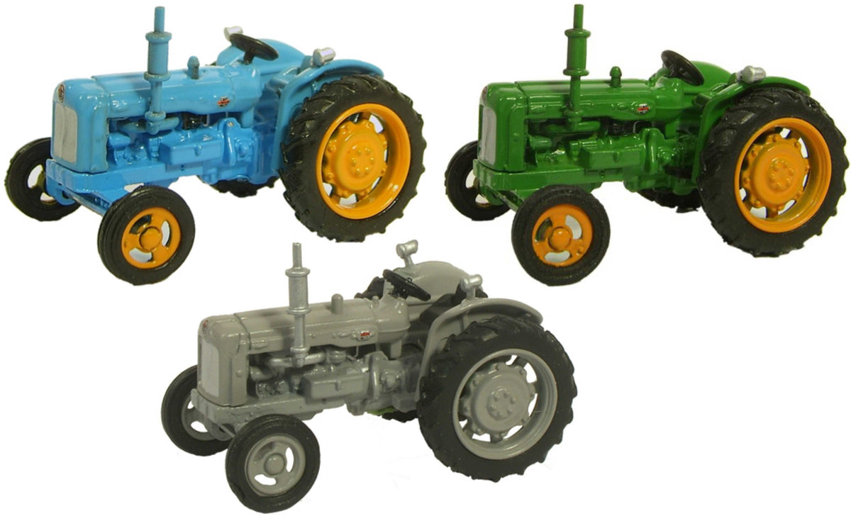 Triple Tractor Set by Oxford Diecast 1:76 Scale