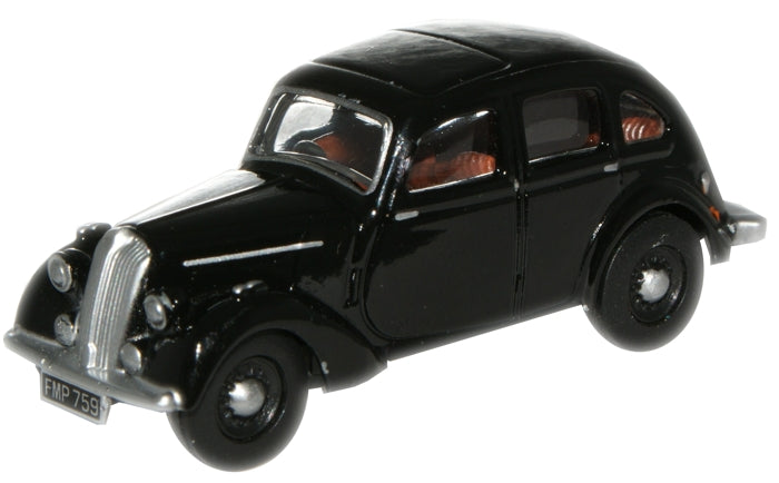Oxford Diecast Black Standard Flying Twelve - 1:76 Scale
