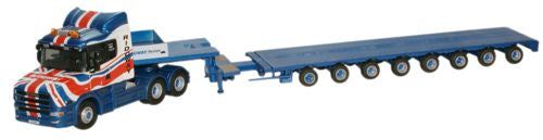 Oxford Diecast Ridgway Rentals T Cab Low Loader - 1:76 Scale