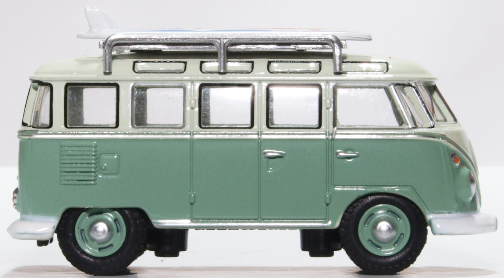 OXFORD DIECAST 1:76 Scale VW T1 Samba Bus/Surfboards Turquoise/Blue ...