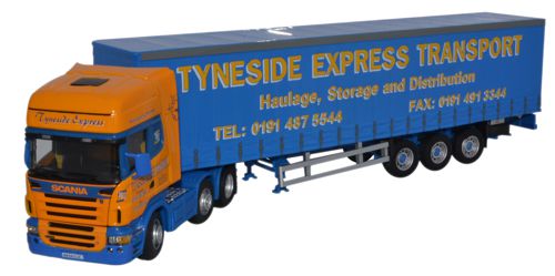 Cararama Scania Topline with Tyneside Express - 1:50 Scale — Oxford Diecast