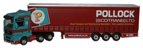 Oxford Diecast Pollock MAN TGX Curtainside - 1:76 Scale