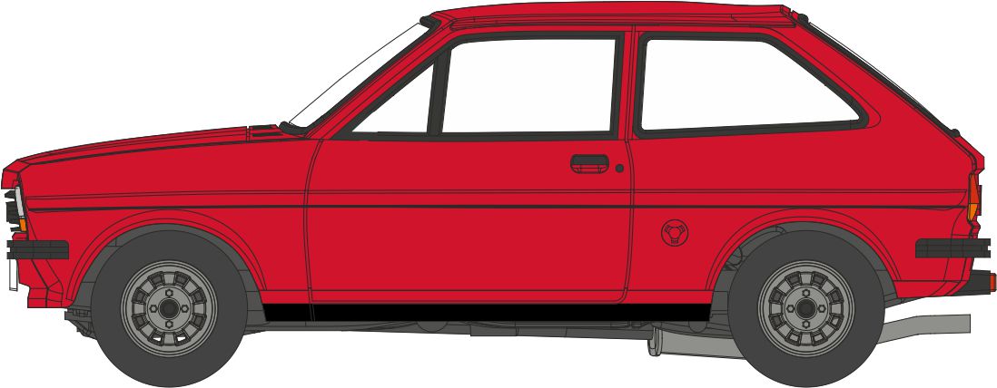 OXFORD DIECAST 1:148 Scale Ford Fiesta MK1 Venetian Red — Oxford Diecast