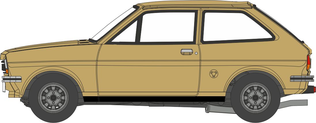 Oxford Diecast Ford Fiesta MK1 Nevada Beige