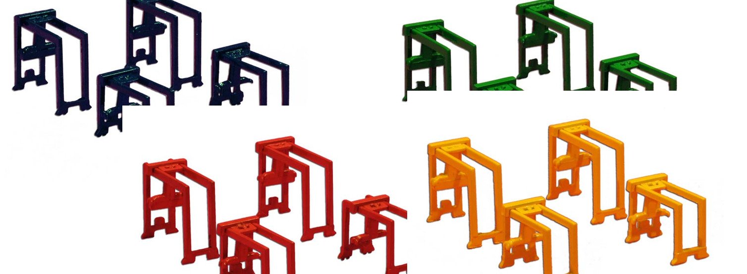 TRIANG Cont Gantry Set - 2 Large 2 x Small - 4 Types - 1:1200 Scale ...